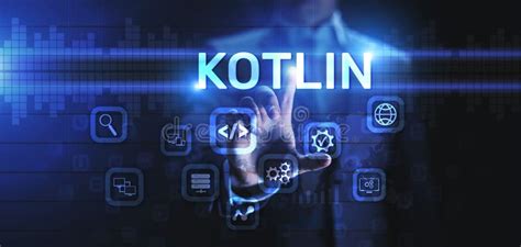 Kotlin Programmation Langage Application Mobile Concept De Développement Logiciel Image Stock