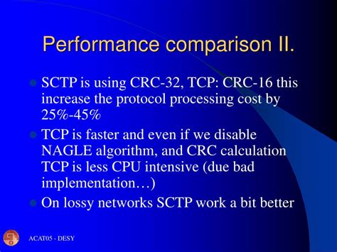 Ppt Tcp Vs Sctp In High Speed Cluster Environment Powerpoint
