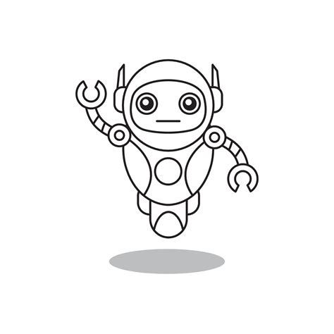 Robots Outline Vector Icon Thin Line Black Robots Icon Flat Vector Simple Element Illustration