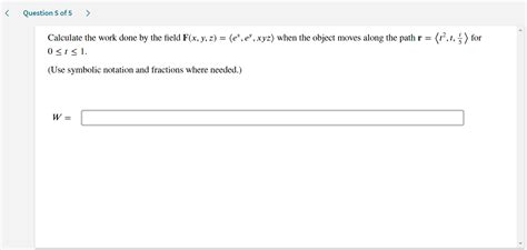 Solved Calculate The Work Done By The Field Chegg