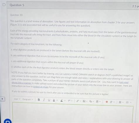 Solved Question 1 This Question Reviews The Digestive