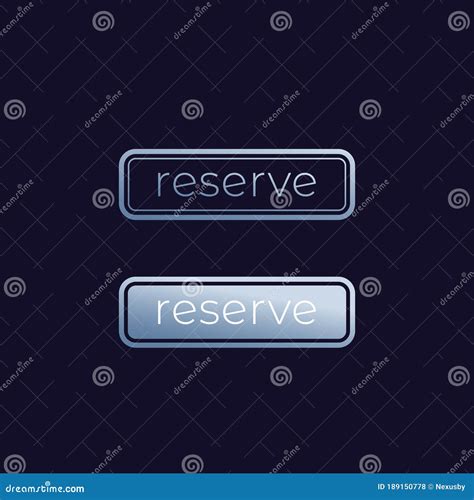 Reserve Buttons For Web And App Vector Stock Illustration Illustration Of Vector Book 189150778