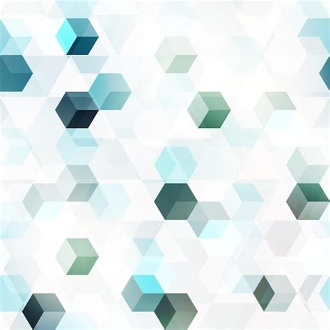 Premium Vector Technology Cube Seamless Pattern