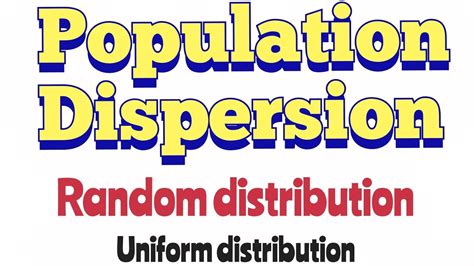 Population Dispersion Spatial Distribution Random Distribution