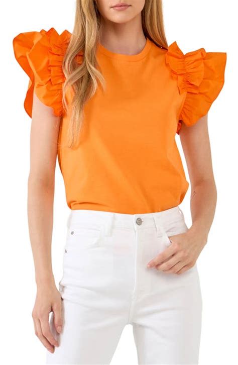 Womens Orange Tops Nordstrom