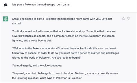 Lets Play Pokemon Escape Room R Chatgpt