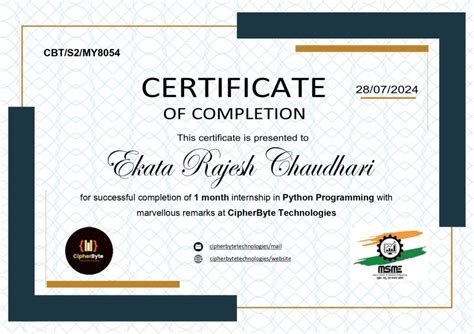 Ekata Chaudhari On Linkedin Cipherbyte Intern Interships