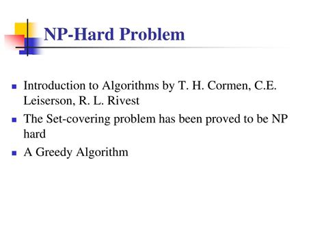 Ppt Efficient And Effective Practical Algorithms For The Set Covering Problem Powerpoint