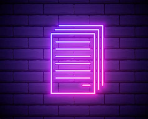 copy files neon icon simple thin line outline vector of web