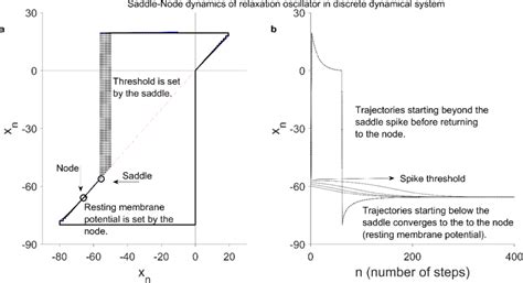 resting dynamics in the discrete relaxation oscillator model the download scientific diagram
