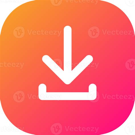 Download Icon In Square Gradient Colors Arrow Signs Illustration