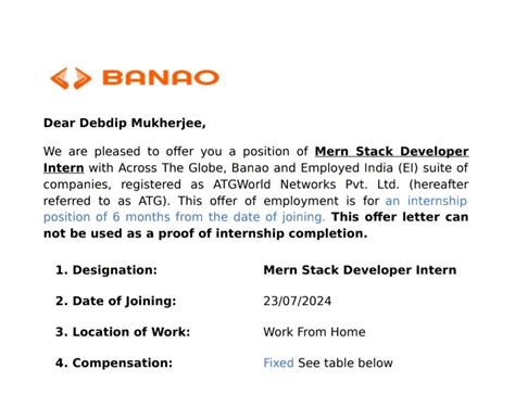 Debdip Mukherjee On Linkedin Internship Mernstack Webdevelopment Banaotechnologies