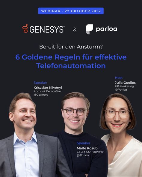 Parloa Linkedin‘de Webinar Telefonautomation Für Energieversorger Parloa