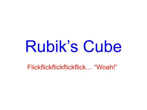 PPT Rubikâs Cube PowerPoint Presentation free download ID 3971069
