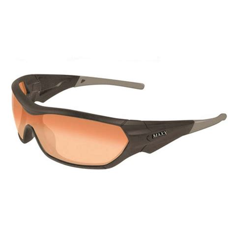 Maxx Sunglasses Shield Dark Grey Frame Hd Amber Hd Lenses