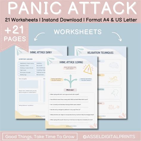 Panic Disorder Worksheet Panic Attack Workbook Supporting Someone