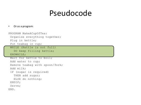 Introduction To Pseudocode