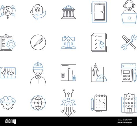 Engineering Essentials Outline Icons Collection Engineering