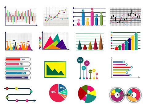 Premium Vector Statistic Diagram Chart Colorful Diagram Chart Graph