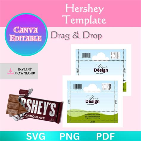 Hersheys Template Hershey Chocolate Bar Hershe Wrapper Svg Hershe Template Hershe Bar Wrapper