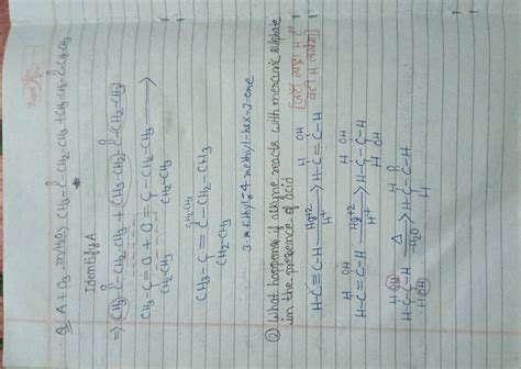 Qa Oz 2n√ H₂o Ch3 C Ch2 Ch3 Ch Ch C Ch Ch Identify A 44 Ch₂ { ² C