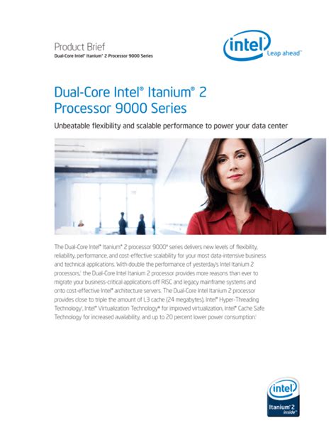 Dual Core Intel® Itanium® 2 Processor 9000 Series