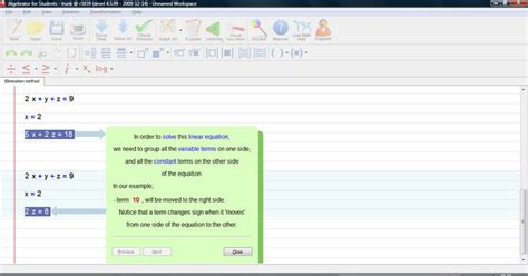 Three Linear Equation System