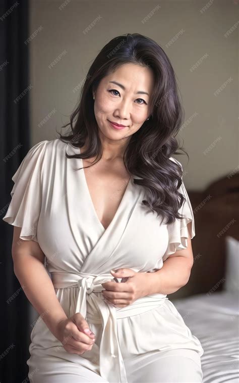 Premium Photo Portrait Photo Of Beautiful Middle Aged Adult Asian