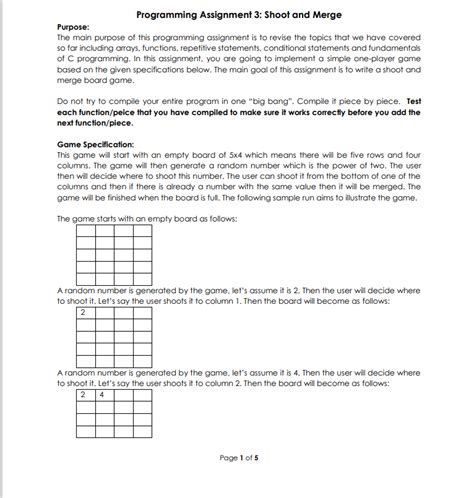 solved programming assignment 3 shoot and merge purpose