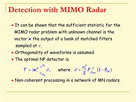 ppt statistical mimo radar powerpoint presentation free download id 1202138