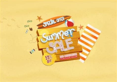 해변 배경 여름 세일 특별 제공 Eps Uidownload