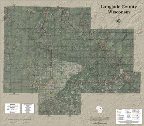 Langlade County Wisconsin 2024 Aerial Wall Map Mapping Solutions