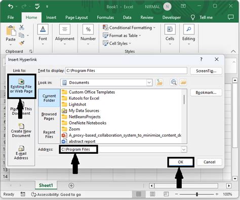 How To Create A Hyperlink To A Specific Folder In Excel