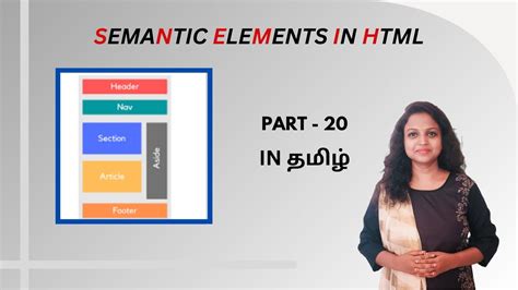 Semantic Elements In Html Html Tutorial Part 20 Tamil Developer Techies Youtube