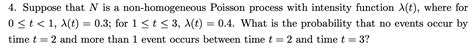 Solved A 4 Suppose That N Is A Non Homogeneous Poisson