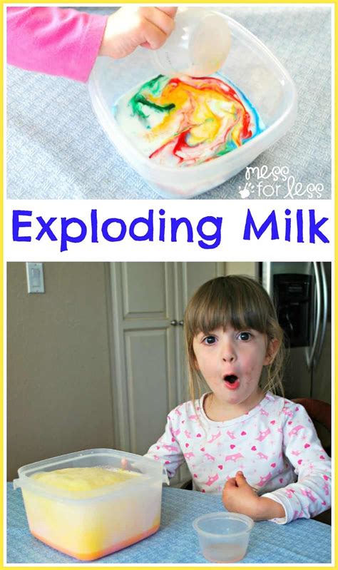 Exploding Milk Experiment Mess For Less Exploding Milk Experiment Mess For Less