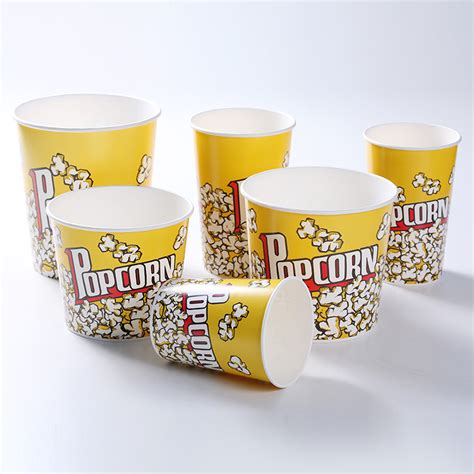Disposable Paper Popcorn Bucket 24oz Popcorn Tub China Bucket And