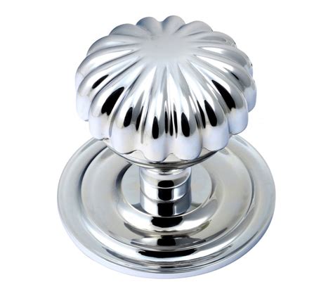 Prima Bc668 Flower Door Knob Polished Chrome Handles4homes