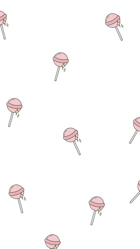 Candy Wallpaper With Pink Lollipops