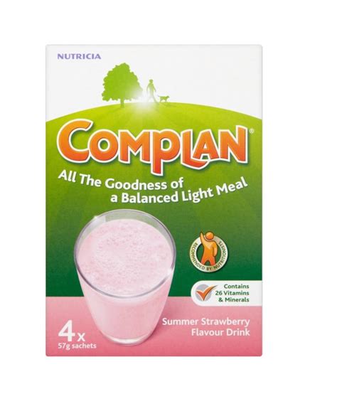 Complan Strawberry Nutritional Drink Sachets 4 X 55g Medicine