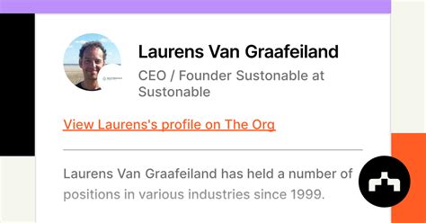 Laurens Van Graafeiland Ceo Founder Sustonable At Sustonable The Org