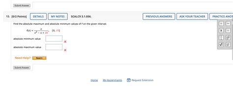 Solved Find The Absolute ﻿maximum And Absolute ﻿minimum