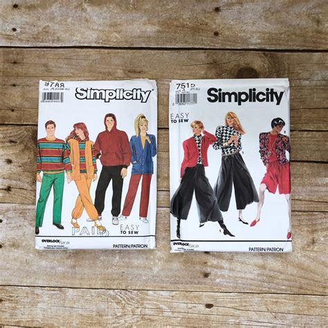 Simplicity Pattern 9788 And 7515 Vintage Culottes Top Blouse Shirt