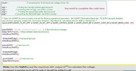 procedure an incomplete code will be provided