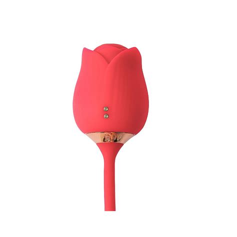 Vibrador De Ponto G E Clitóris Com Pulsação Formato De Rosa Flowery