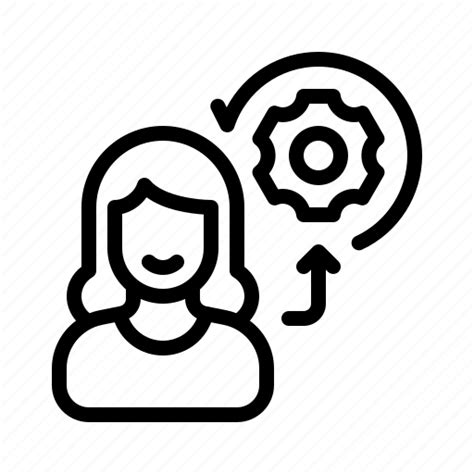 Consumer Business Woman Network Technology Setting Cloud Icon Download On Iconfinder