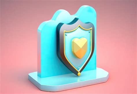 Premium Ai Image 3d Shield Protection Illustration Ai Generative