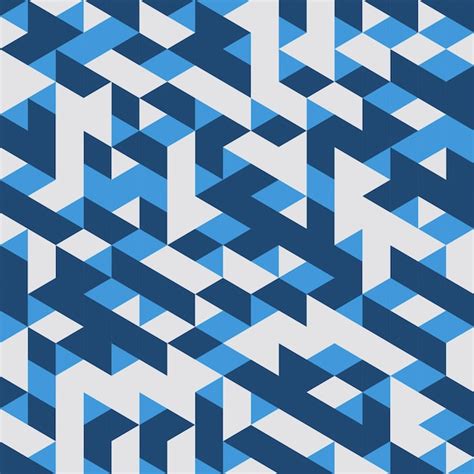 Premium Vector Blue Geometric Seamless Pattern Abstract Background Vector Illustration
