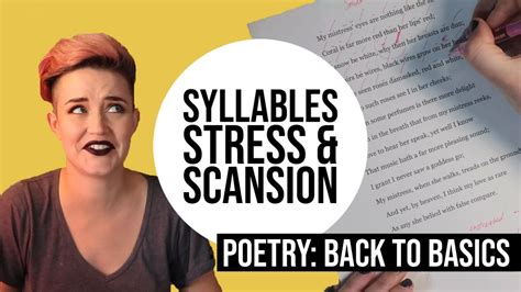 Scansion How To Identify Stressed And Unstressed Syllables Youtube