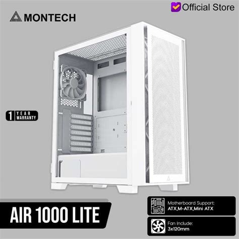 Jual MONTECH AIR 1000 LITE Mid Tower ATX Case - Putih di Seller Gamer's ...
